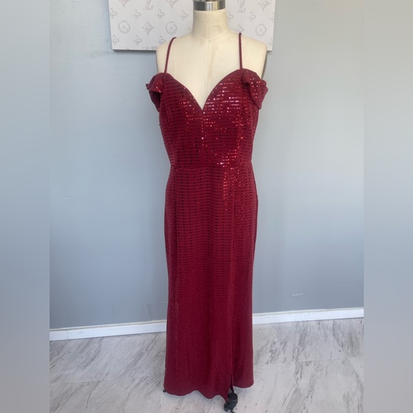 Enfocus Studio | Dresses | Enfocus Studio Red Sequence Dress | Poshmark